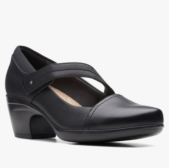 Clarks | Shoes | Clarks Emily Pearl Black Syntheticleather Combi Size ...